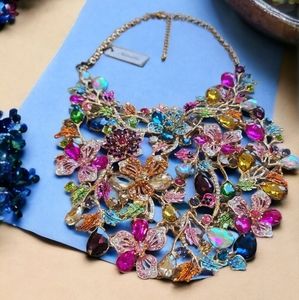 Natasha Couture | Jewelry | Natasha Nwt Rainbow Flower Jewel Glam ...
